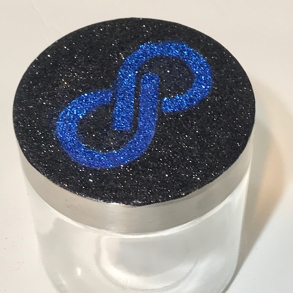 Accents | Handmade Sparkle Lid Glass Cylinder Container | Poshmark
